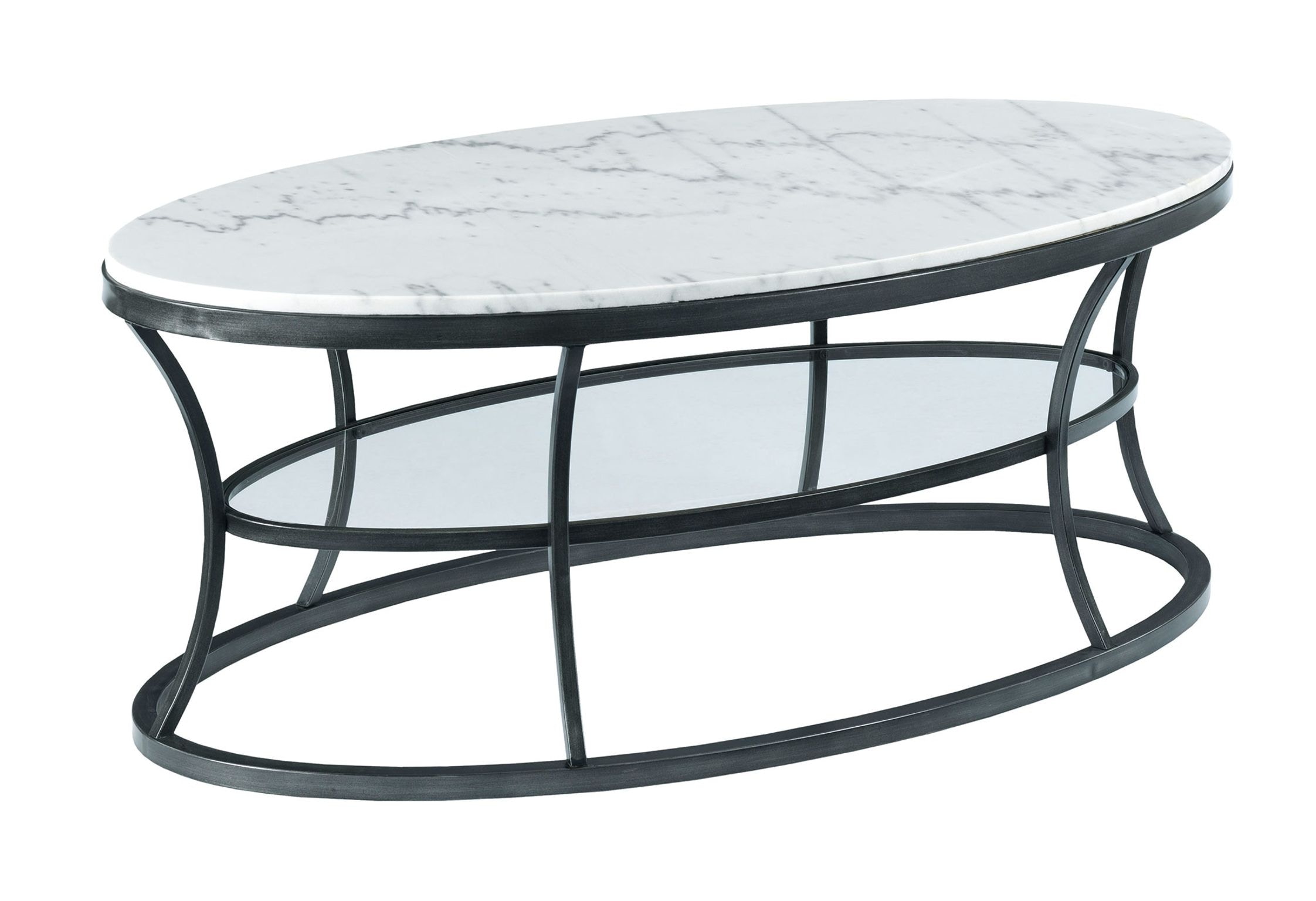 Impact Oval Marble Top Cocktail Table